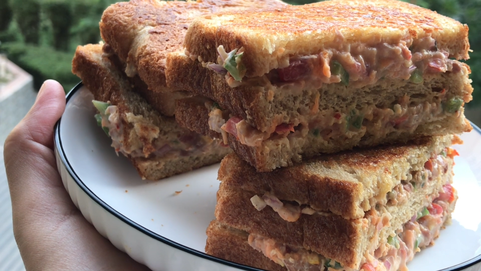 High Protein, Iron Rich Veg Sandwich for Weight Loss. - Food Fitness & Fun