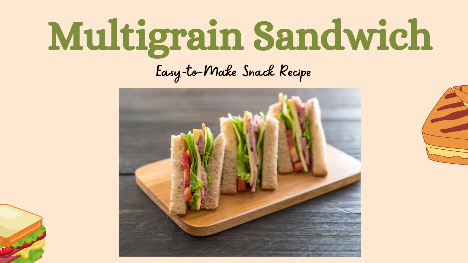 Multigrain Vegetable Sandwich, Easy Snack Recipe. - Food Fitness & Fun